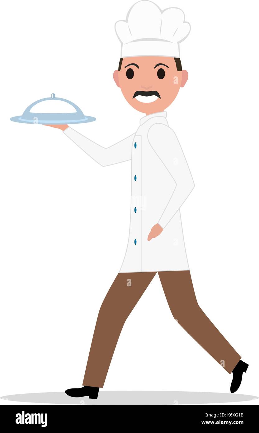Vector illustration cartoon funny chef cook man Stock Vector Image ...