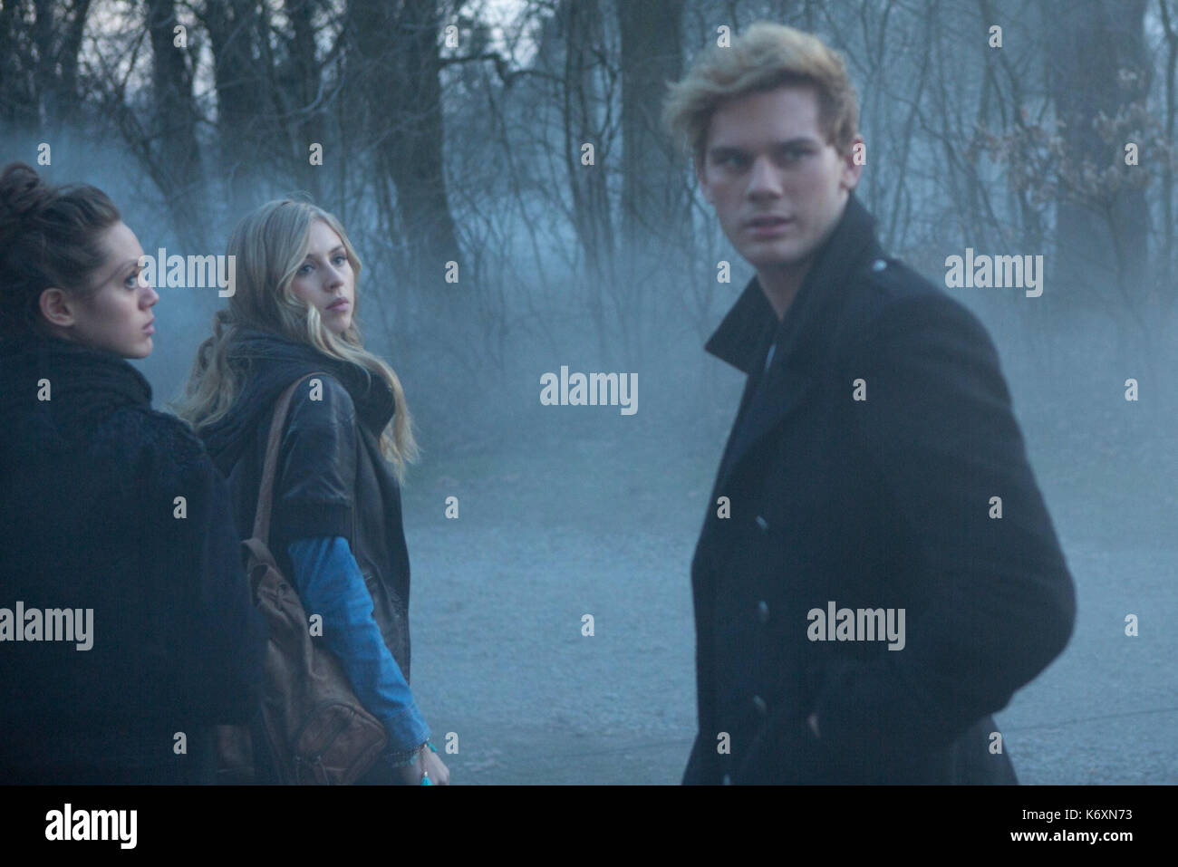 FALLEN, l-r: Daisy Head, Hermione Corfield, Jeremy Irvine, 2016 ...