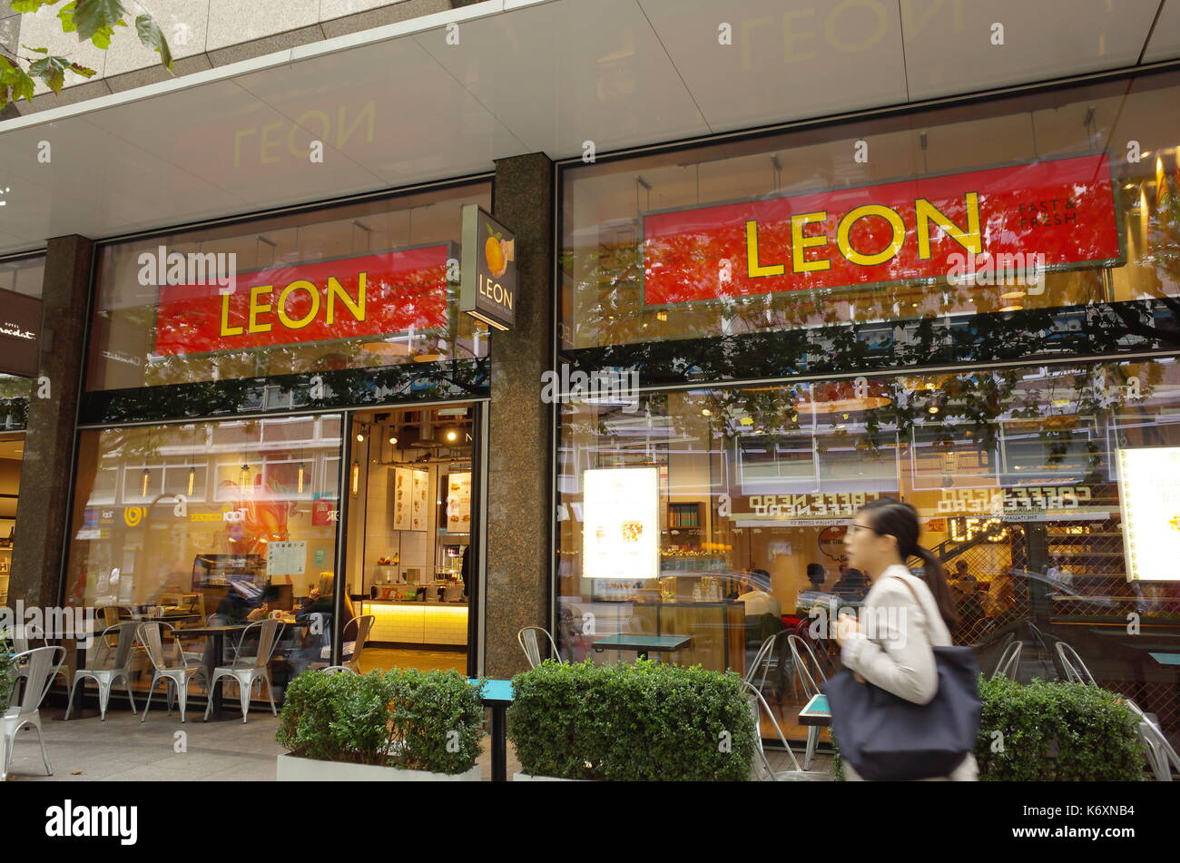 Leon Resurant in London, UK Stock Photo - Alamy