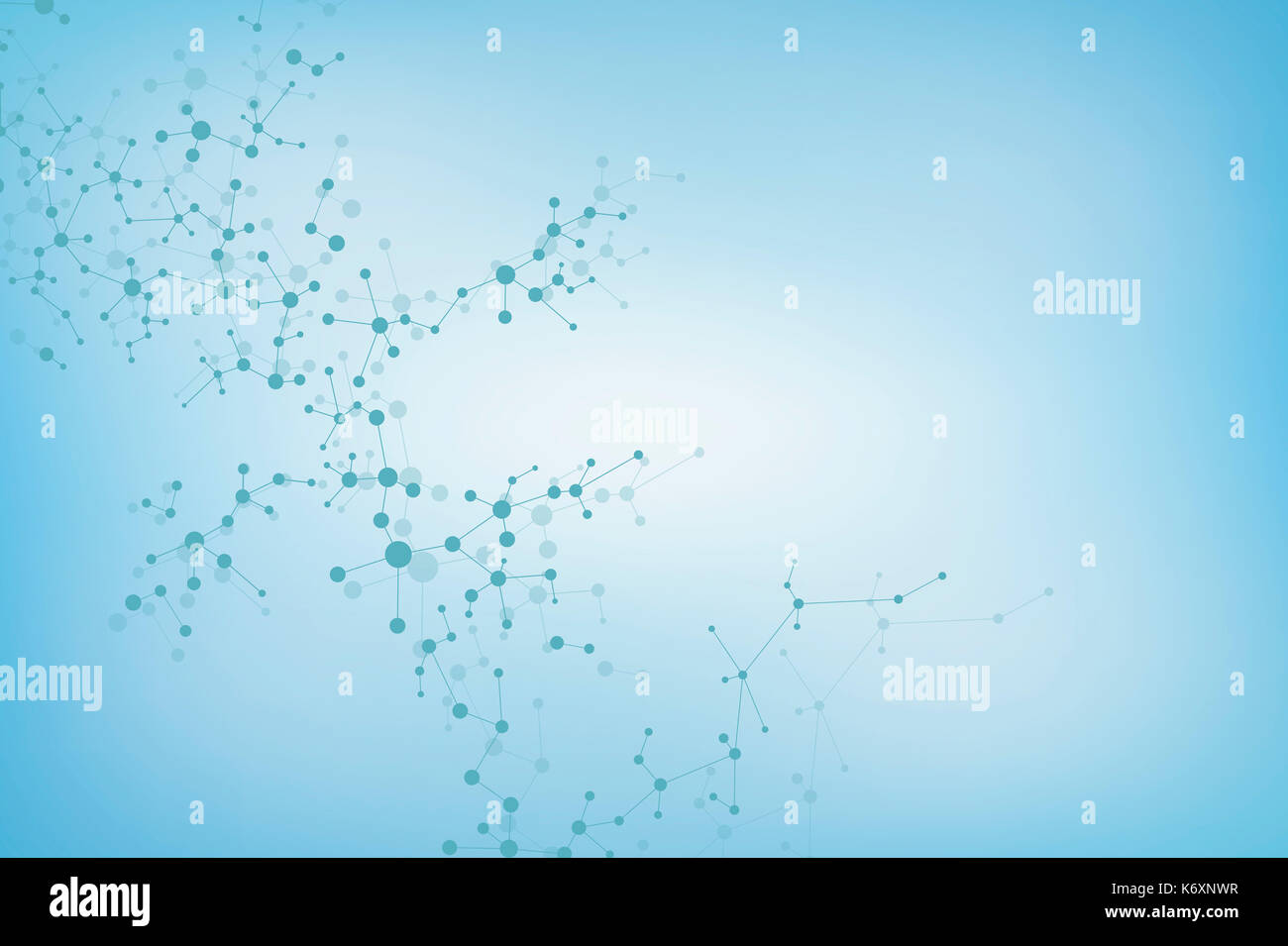 Molecule Structure Dna And Neurons Connected Lines With Dots Genetic And Chemical Compounds