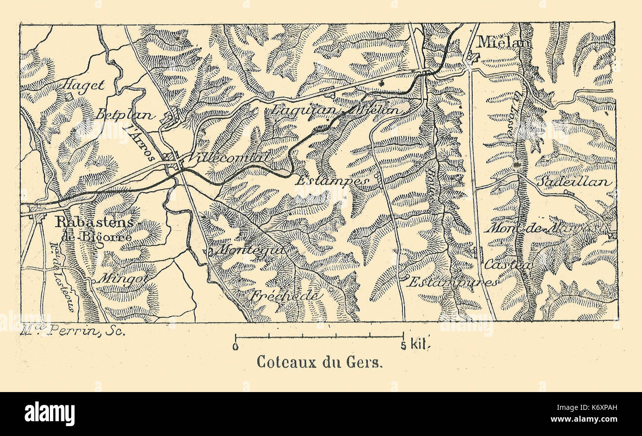 Map gers france hi-res stock photography and images - Alamy