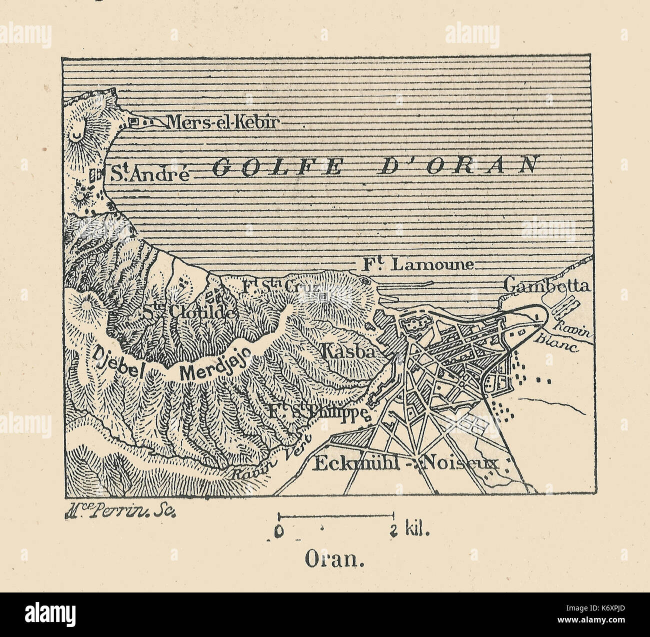 Vintage oran map hi-res stock photography and images - Alamy
