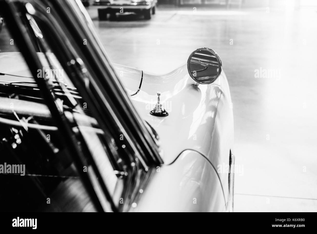 part retro car close up, rear view mirror Stock Photo - Alamy