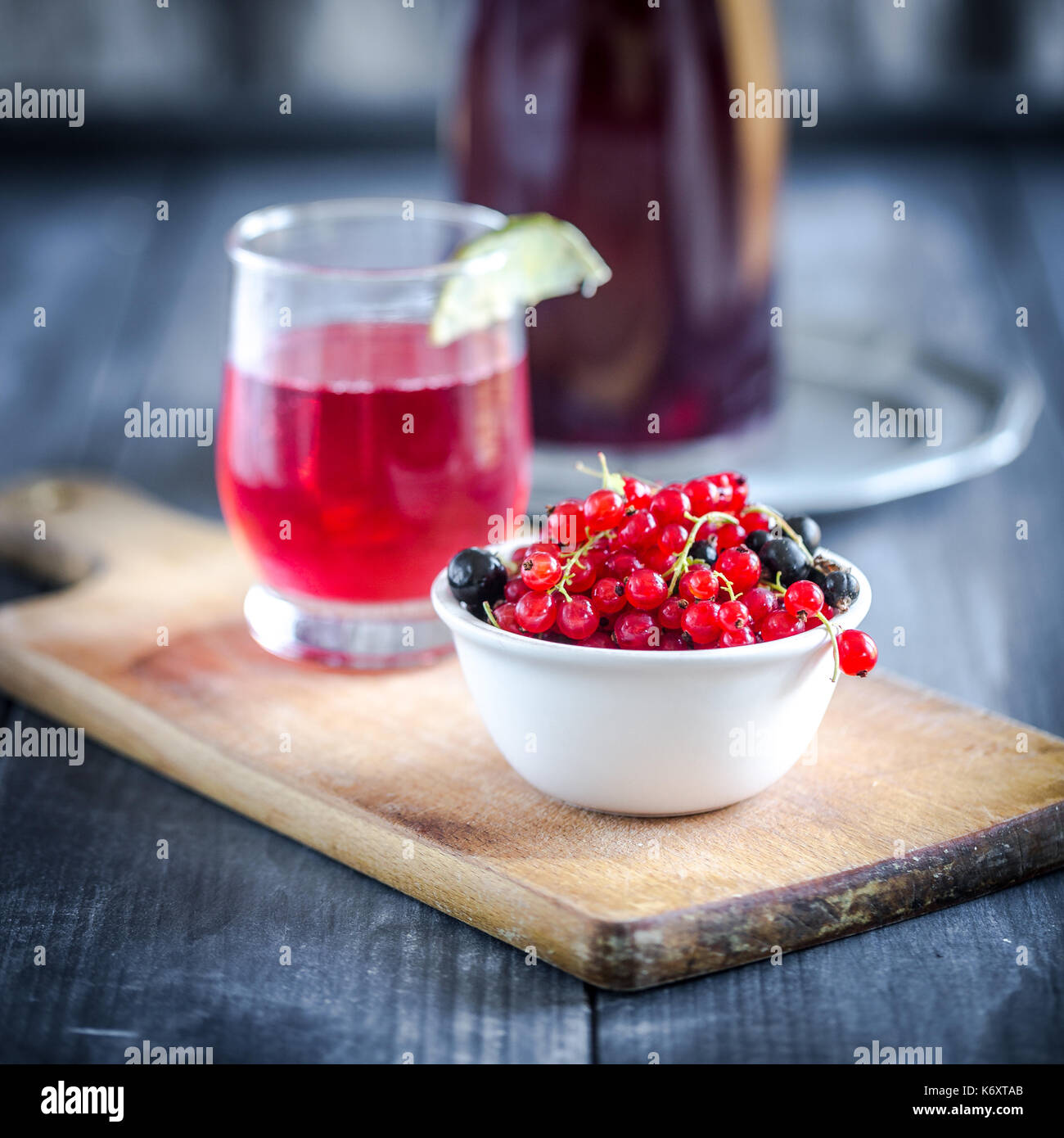 Fresh compote of ripe red currant Stock Photo - Alamy