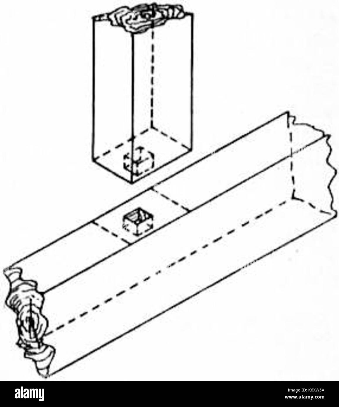 EB1911 Carpentry Fig. 14 Stub Tenon Stock Photo - Alamy