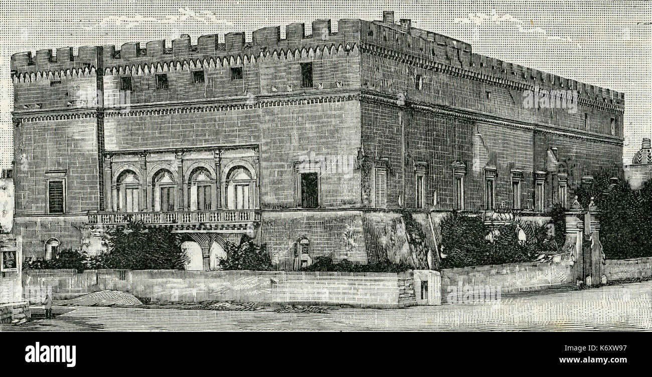 Renaissance engraving italian castle hi-res stock photography and ...