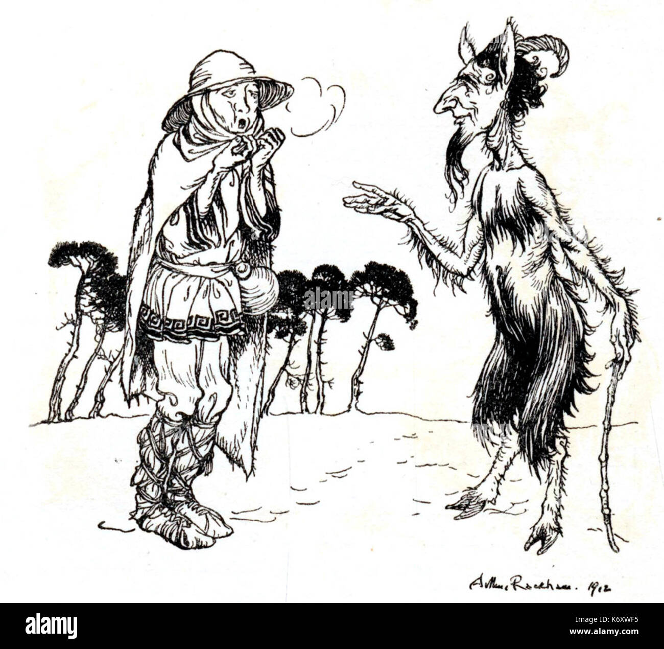 Fable Esope Rackham 24 Stock Photo - Alamy