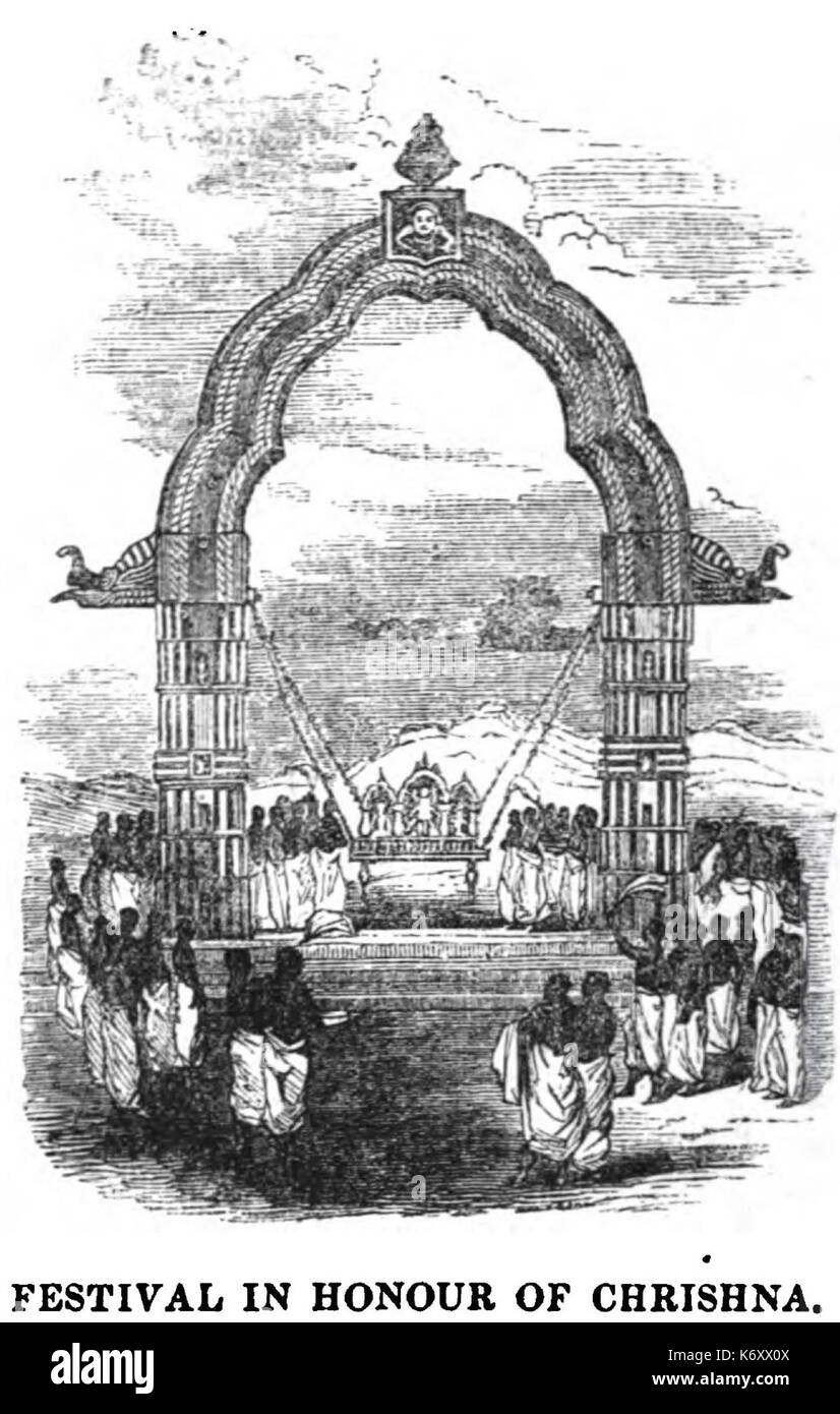 Festival in honour of Chrishna (October 1853, X, p.114 Stock Photo - Alamy