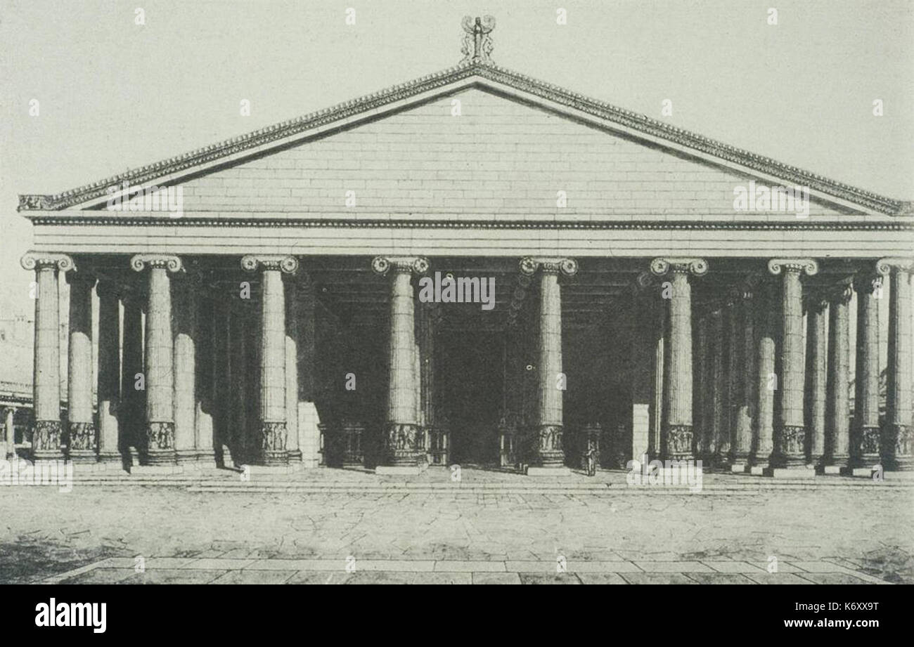 Ephesus Temple of Artemis IV reconstruction front Stock Photo - Alamy