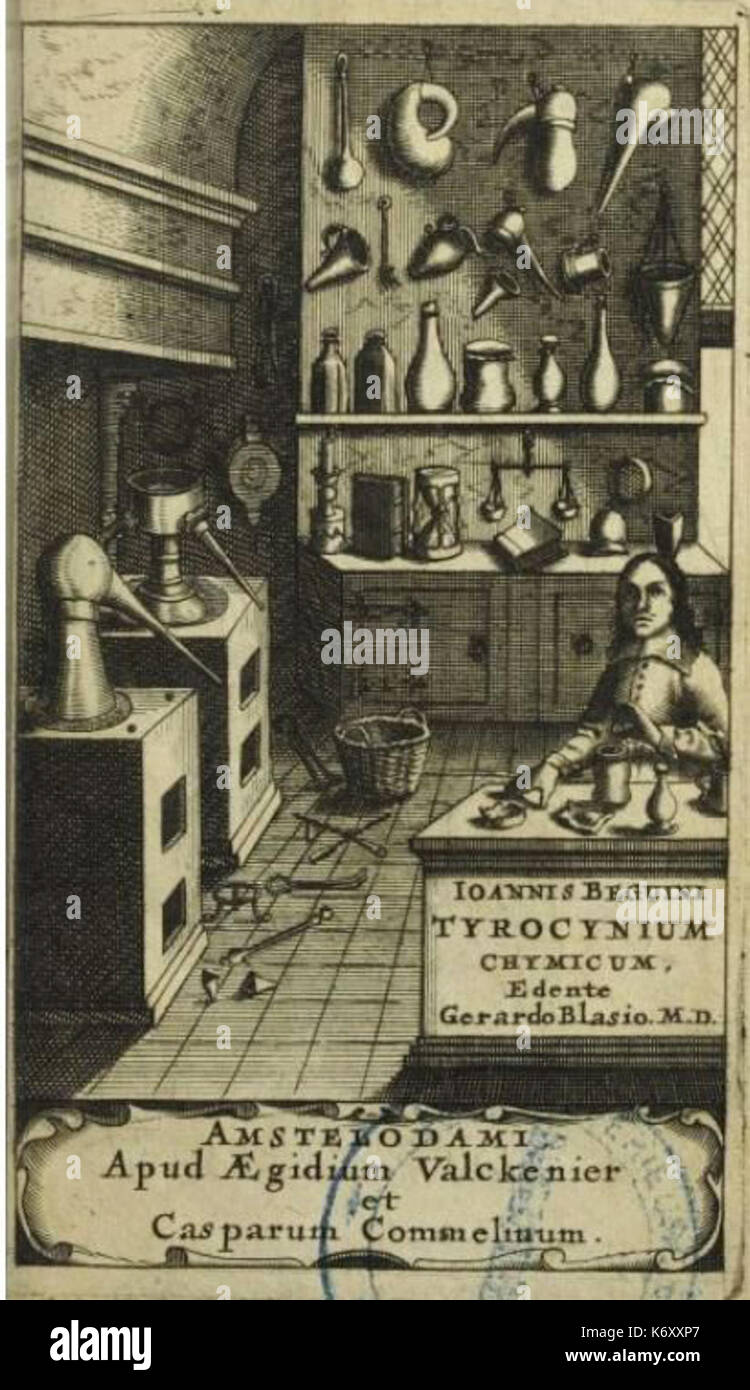 Frontispice de Tyrocynium Chymicum Stock Photo - Alamy