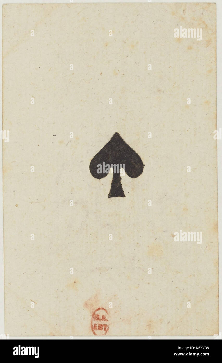 French Portrait card deck 1813 Ace of Spades Stock Photo - Alamy