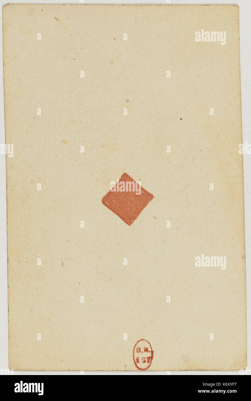 French Portrait card deck 1827 Ace of Diamonds Stock Photo - Alamy