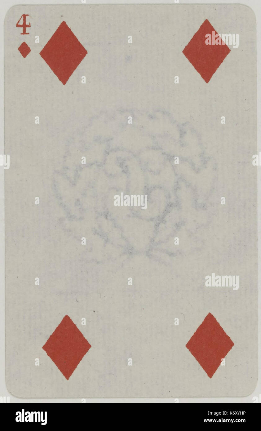 4 of diamonds card hi-res stock photography and images - Alamy