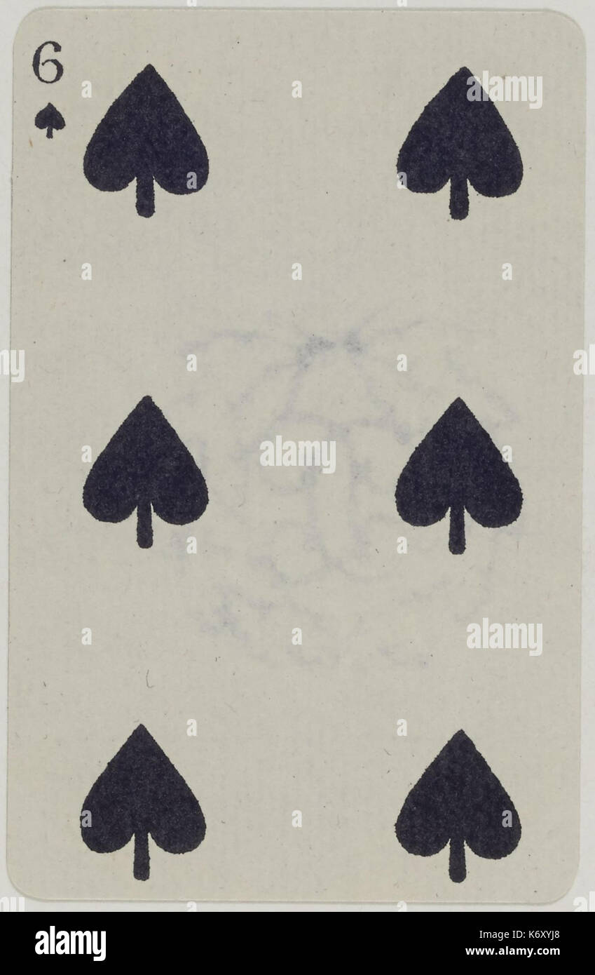 6 of spades playing card hi-res stock photography and images - Alamy