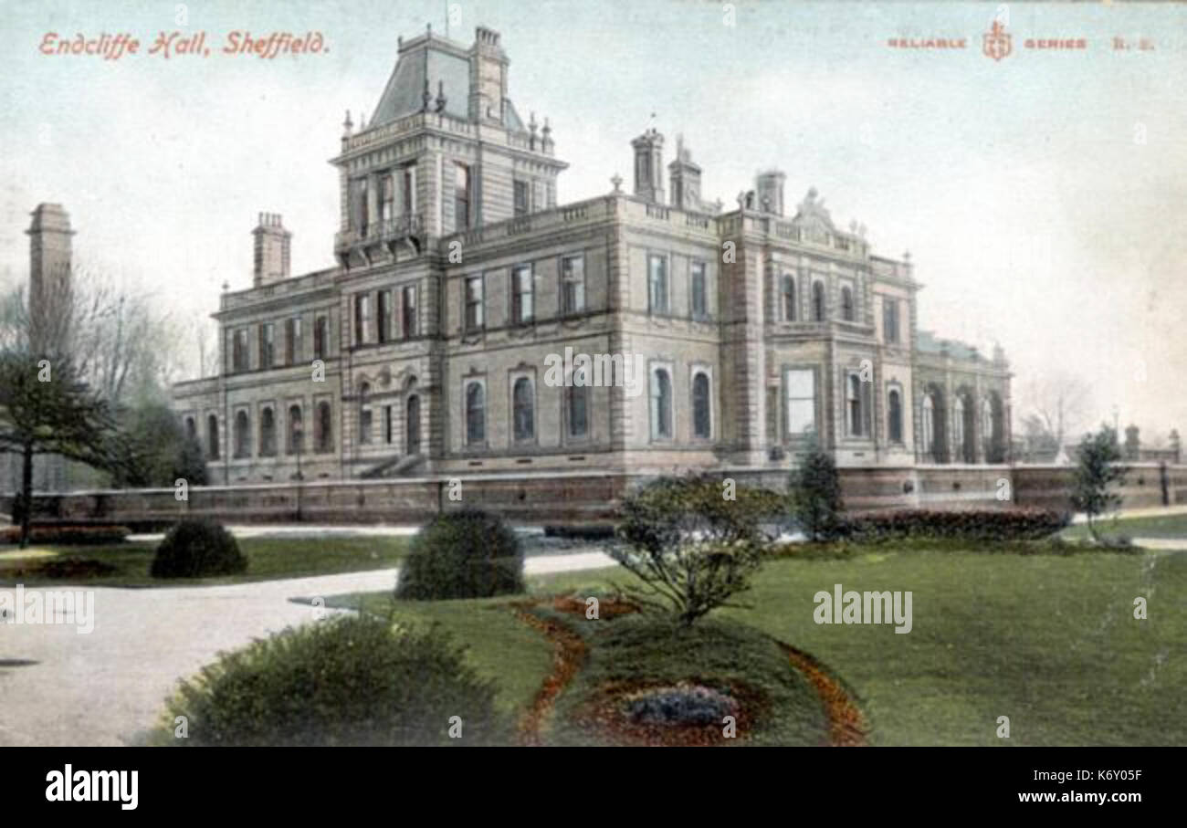 Endcliffe Hall postcard before 1914 Stock Photo - Alamy