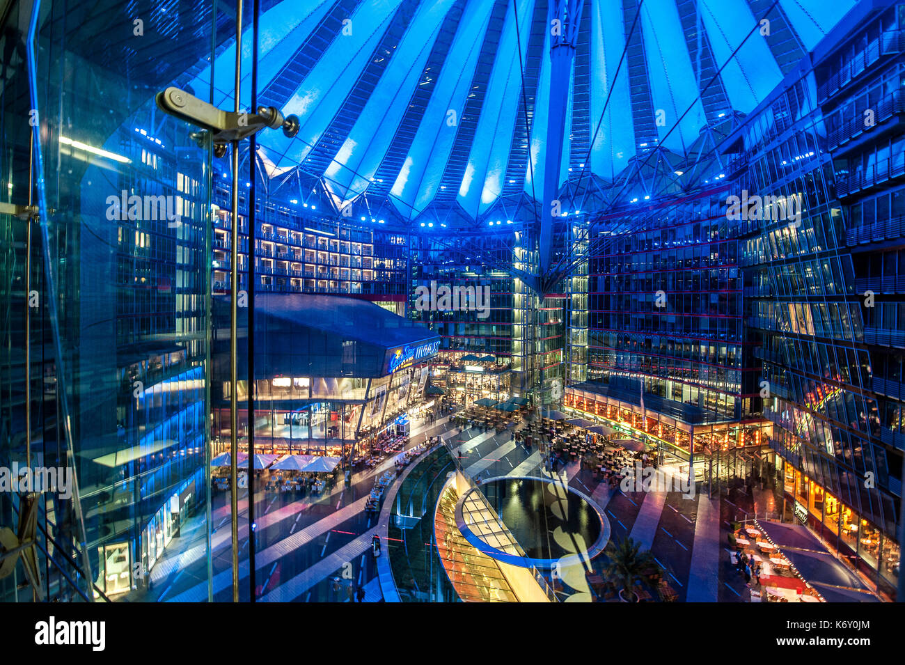 The Berlin Sony Center by night from the top Stock Photo - Alamy