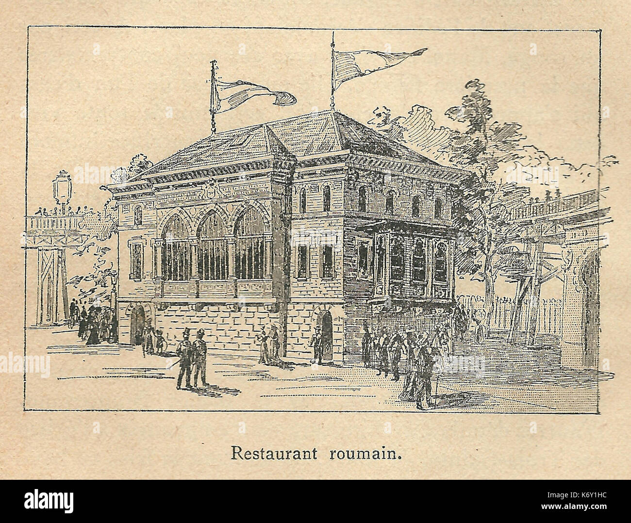 Expo 1900 restaurant roumain Stock Photo - Alamy