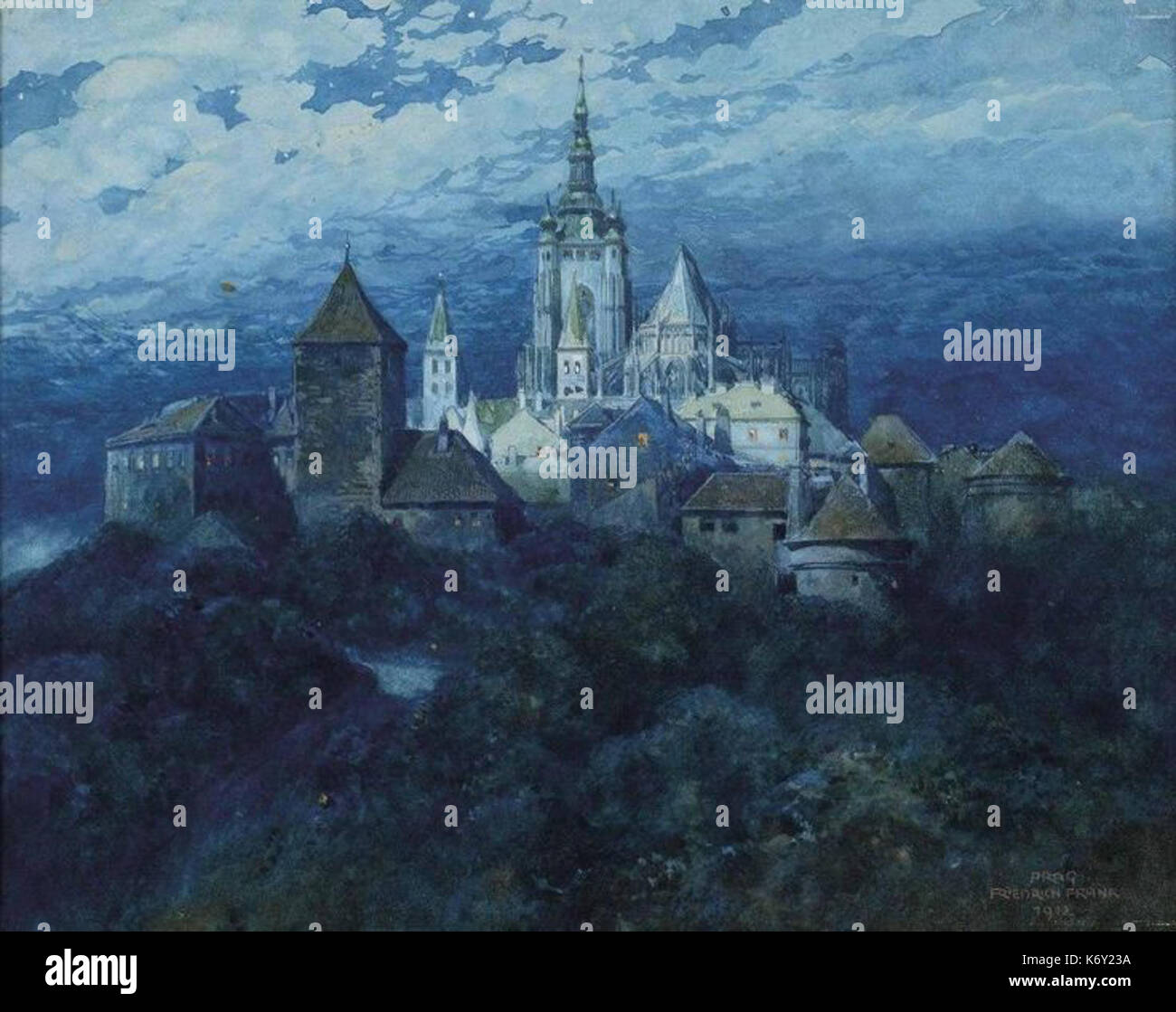 Friedrich Frank Prager Kathedrale 1911 Stock Photo - Alamy
