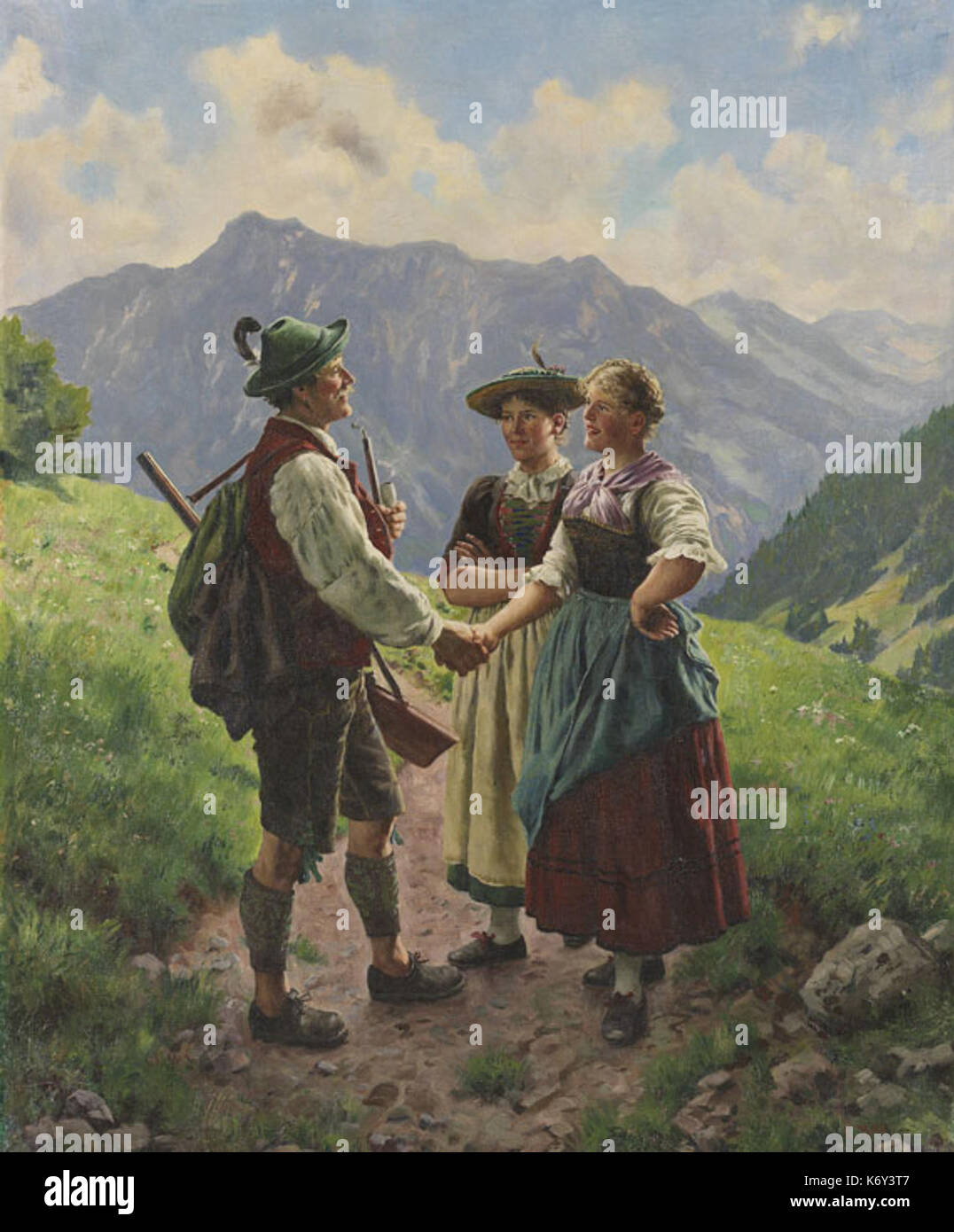 Emil Rau Die Begegnung Stock Photo - Alamy