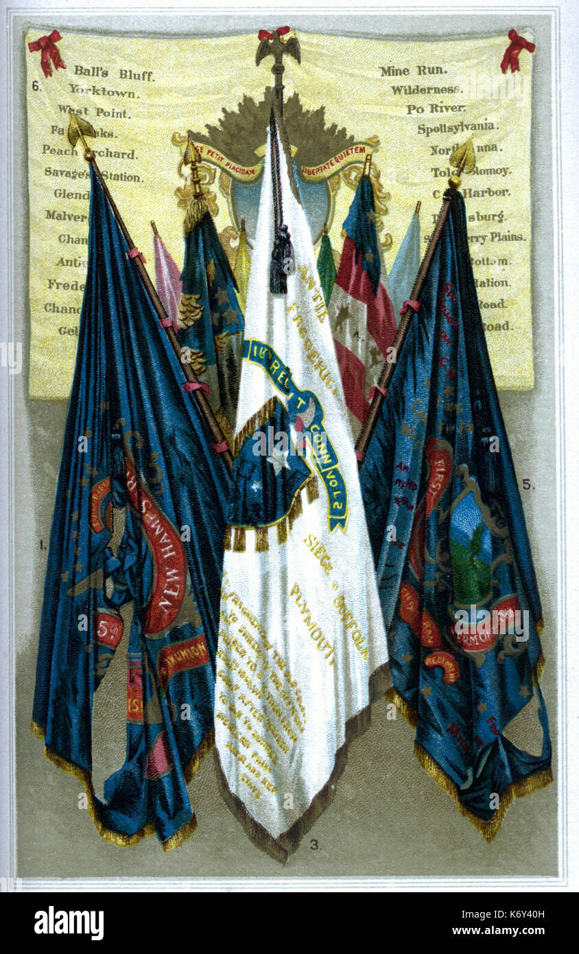 Famous Union Battle Flags 6 Stock Photo - Alamy