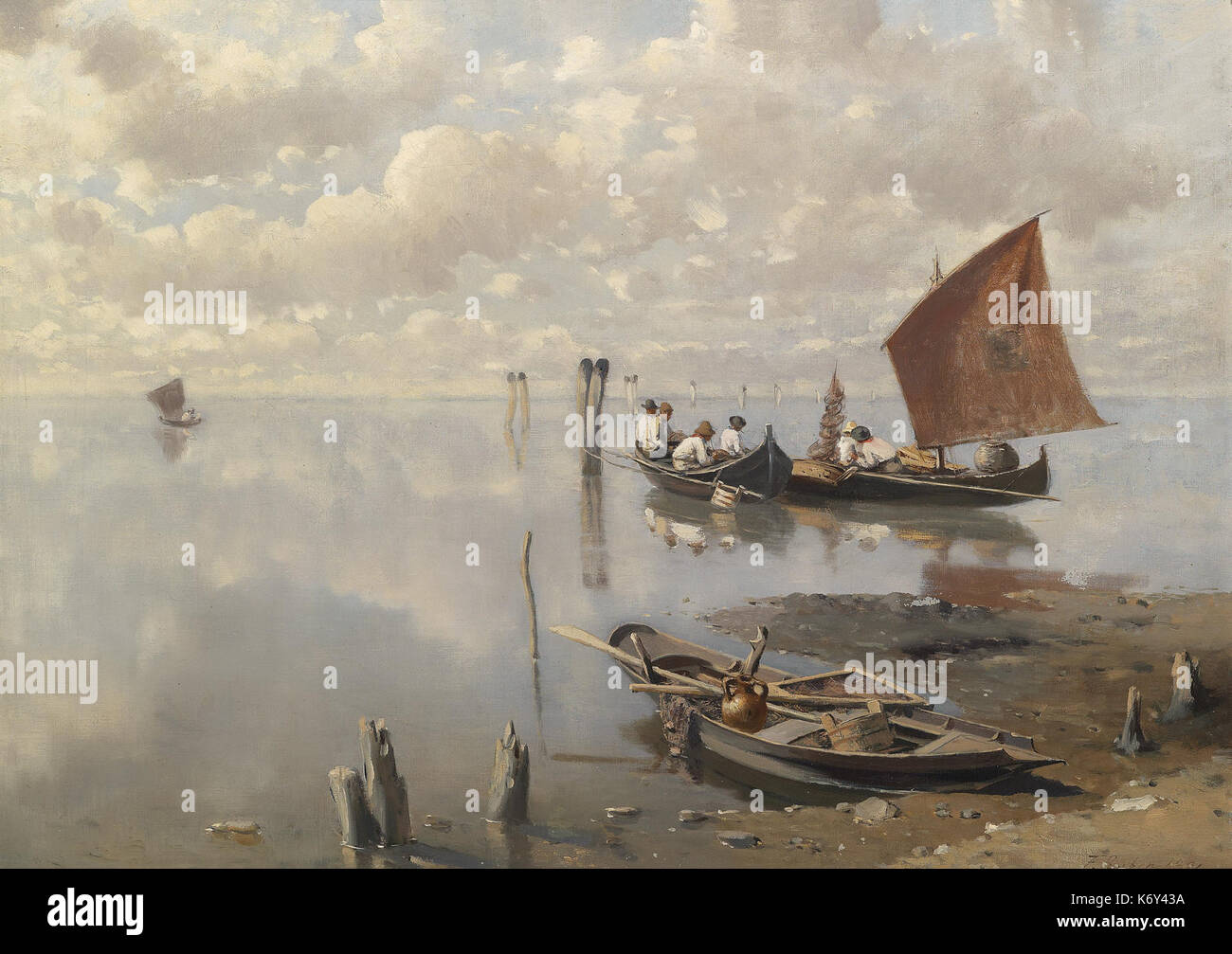 Franz Leo Ruben Fischer in der Lagune 1891 Stock Photo - Alamy