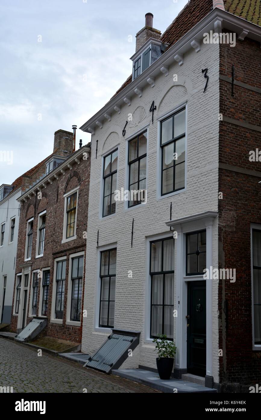 House facade in the Old Town of castle Middel in the Netherlands Stock ...