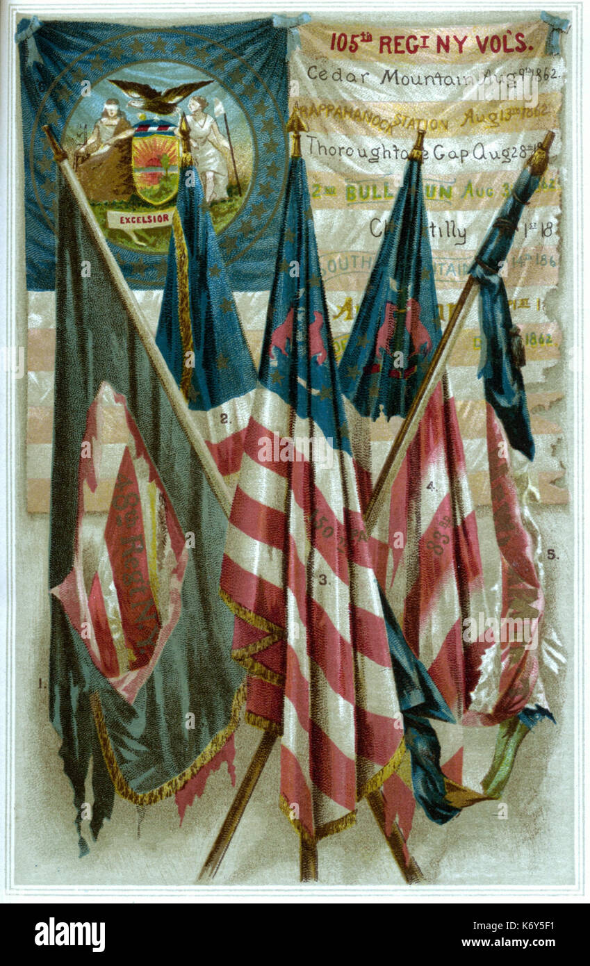 Famous Union Battle Flags 5 Stock Photo - Alamy