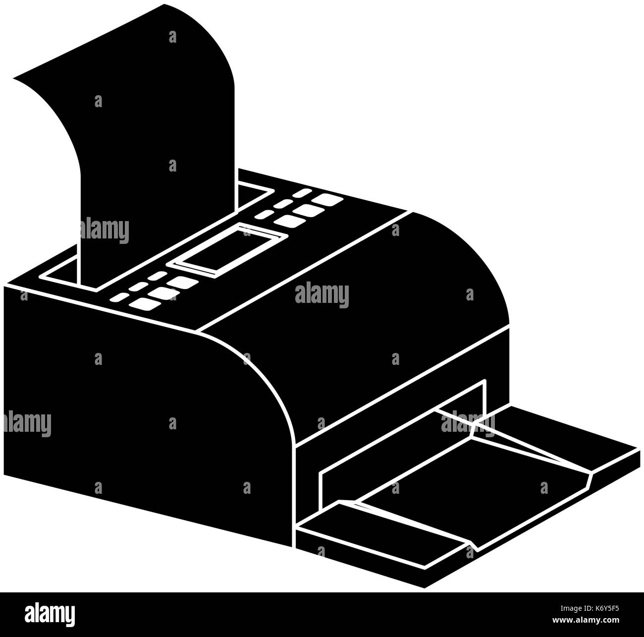 receipts printer pos icon vector illustration design Stock Vector Image ...