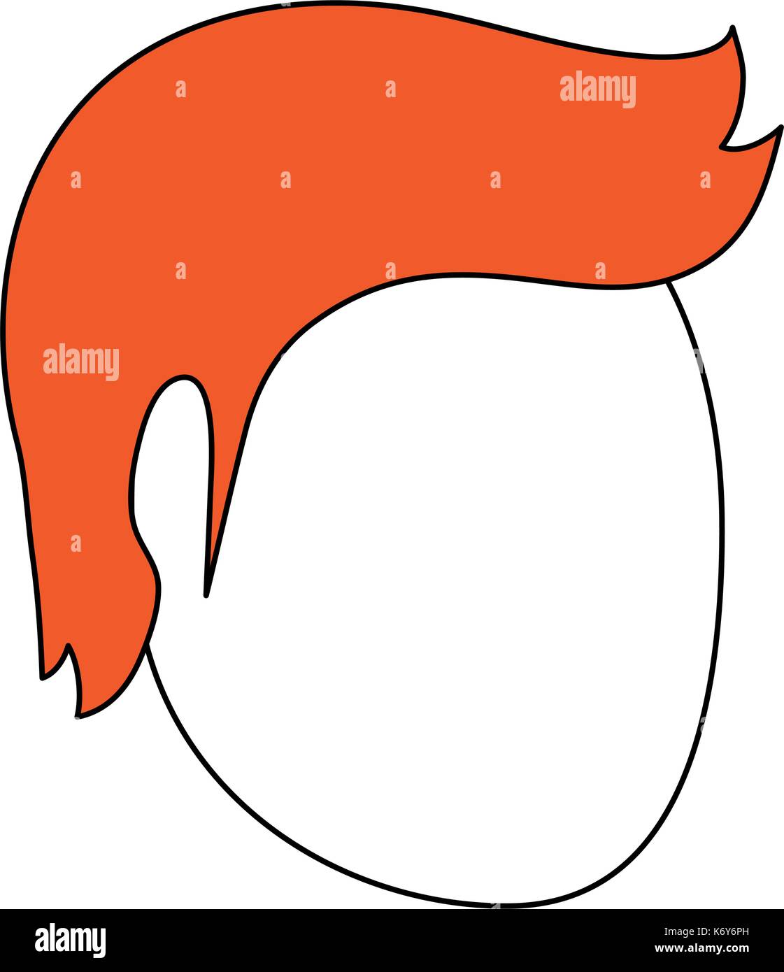 Orange man head profile Stock Vector Images - Alamy