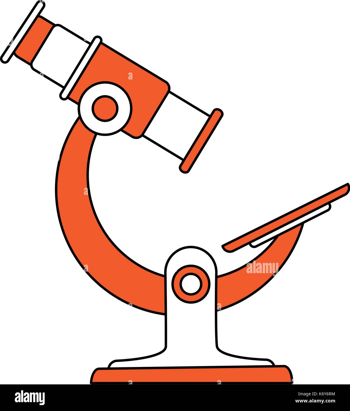Orange microscope Stock Vector Images - Alamy