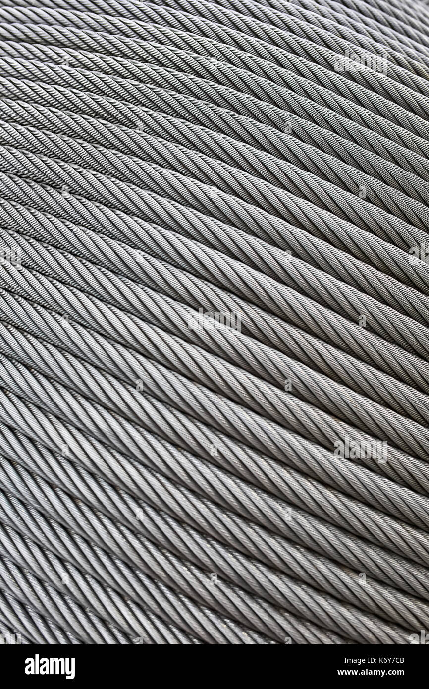 Texture wire rope steel cable hi-res stock photography and images - Alamy