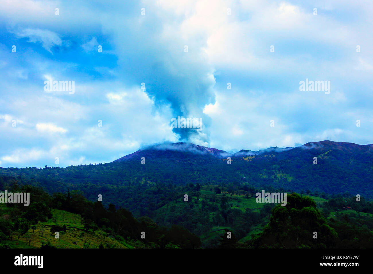 Turrialba active volcano Costa Rica Stock Photo - Alamy