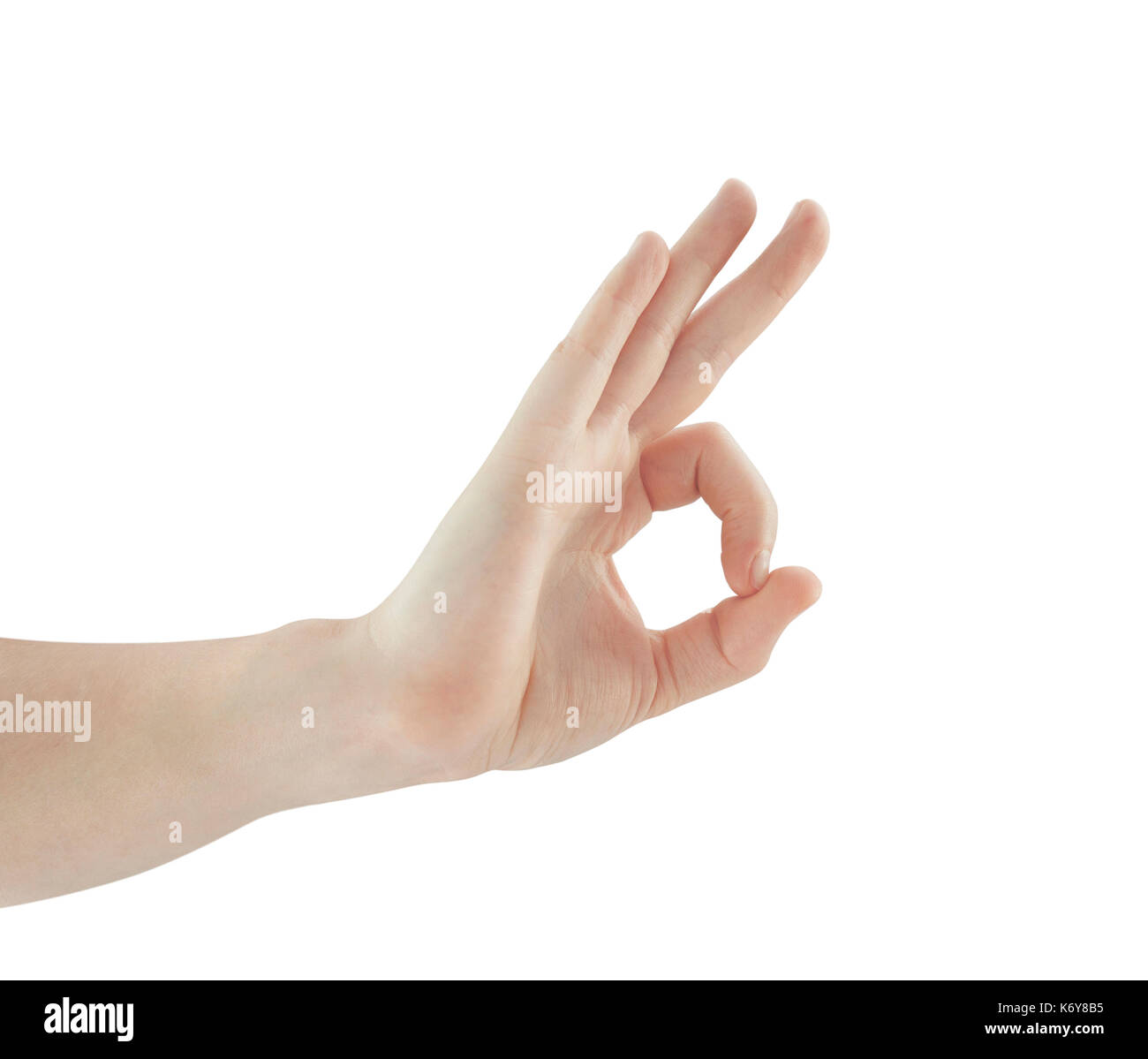 hands showing ok sign isolated Stock Photo - Alamy