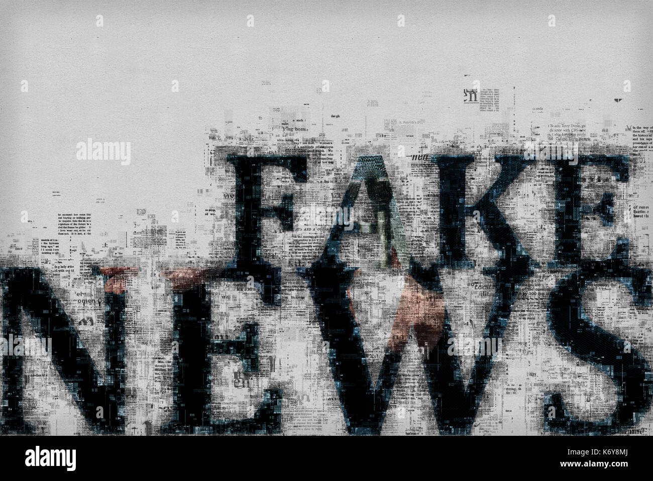 Fake news concept, graphic illustration with letters and patterns Stock ...
