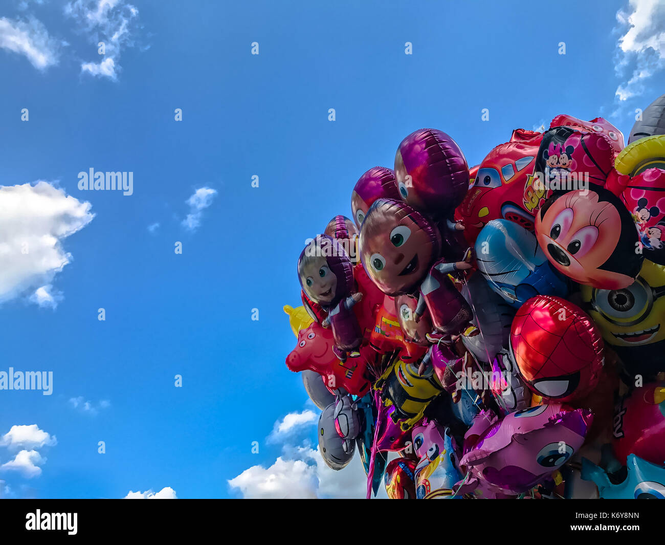 Balloons, popular cartoons close-up in Cracow Stock Photo - Alamy