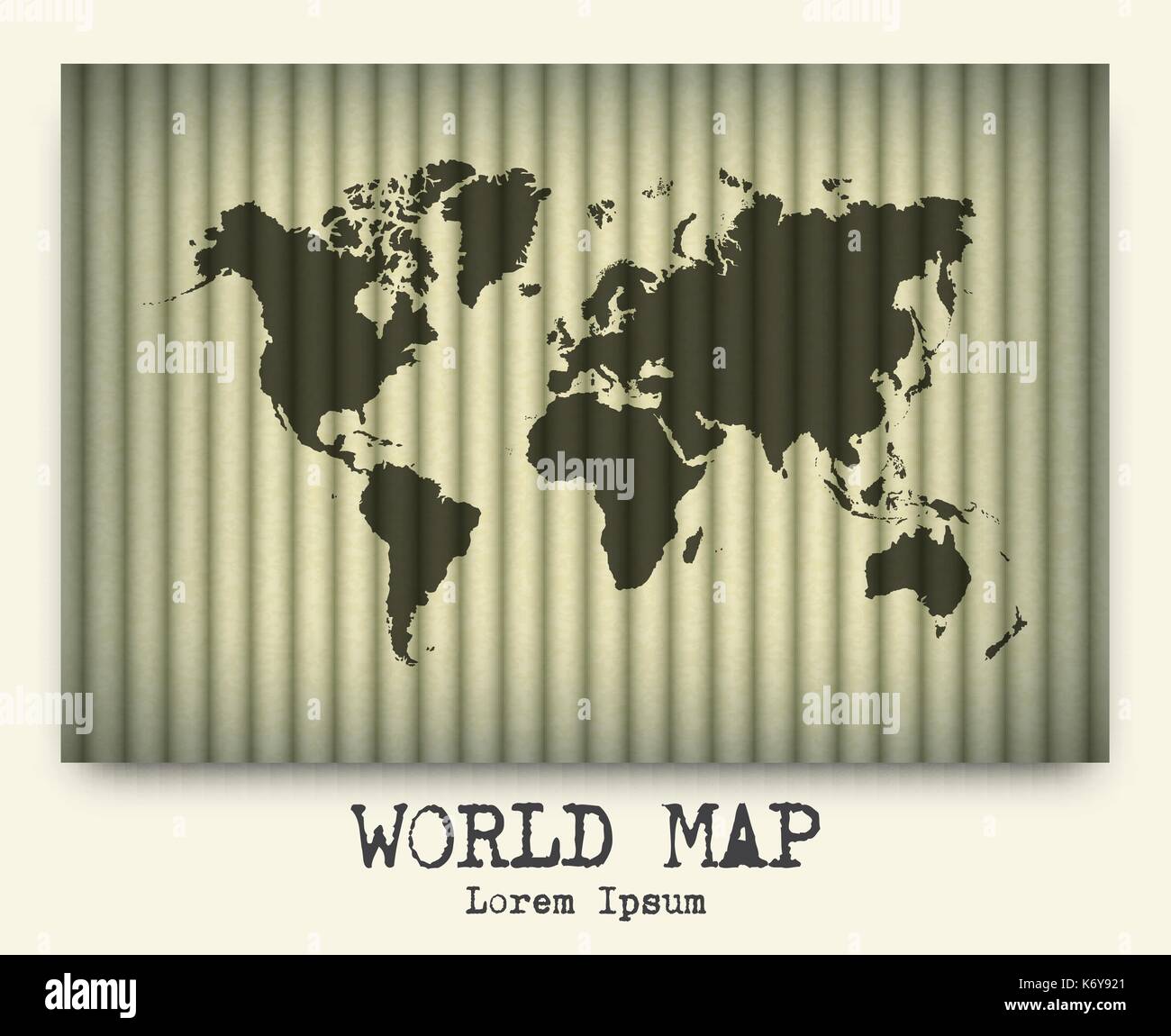 Vector of world map on cardboard Stock Vector Image & Art - Alamy
