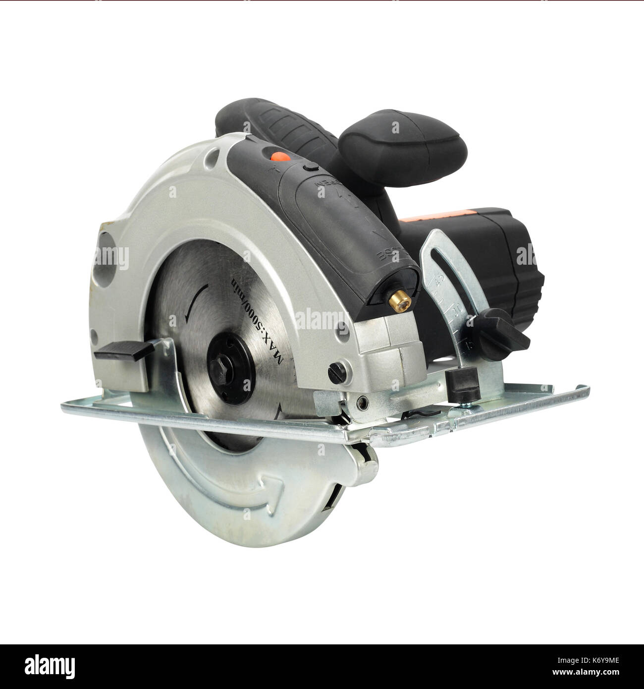 Construction, repair, tools - Hand circular saw on a white background ...