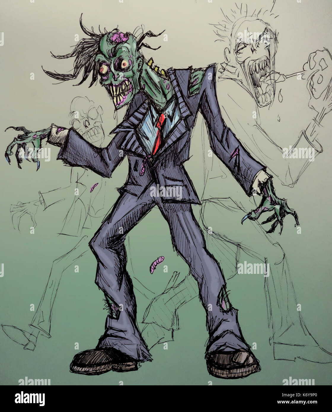 An illustration of a zombie Stock Photo - Alamy