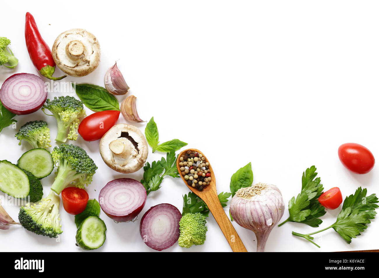 Food background, healthy eating healthy eating vegetables and herbs ...