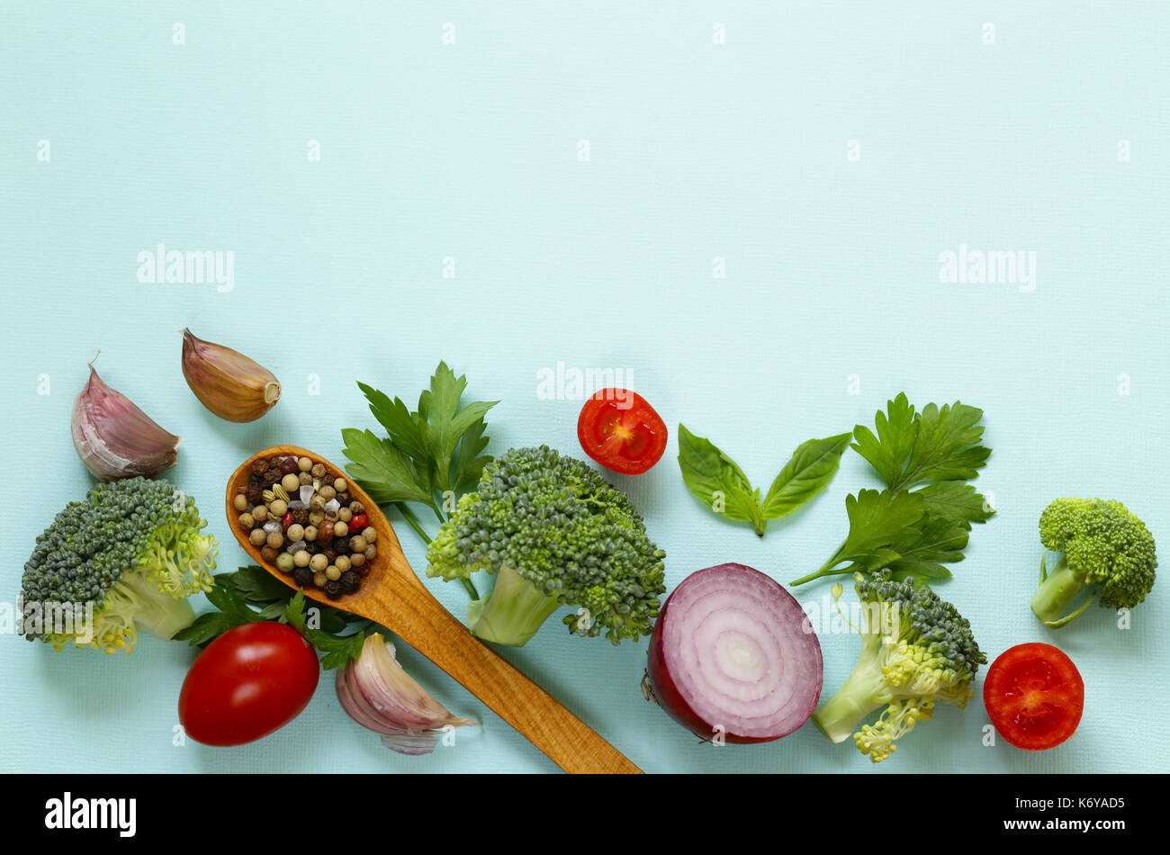 Food background, healthy eating healthy eating vegetables and herbs ...