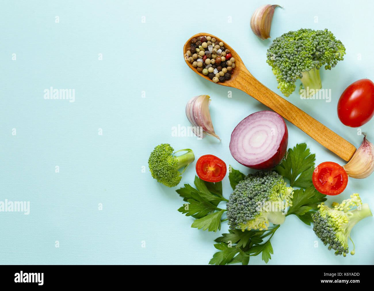 Food background, healthy eating healthy eating vegetables and herbs ...