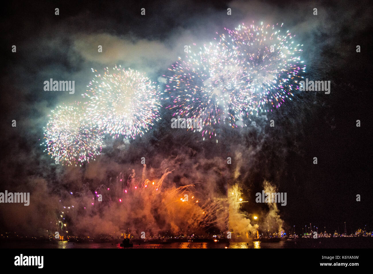 Philippines fireworks show Stock Photo - Alamy