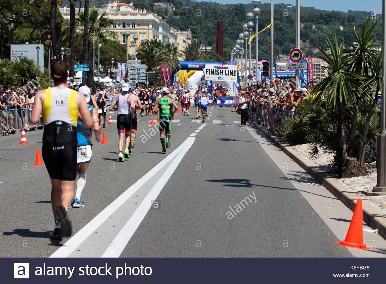 Athletes Running Towards Finish Line High Resolution Stock Photography ...