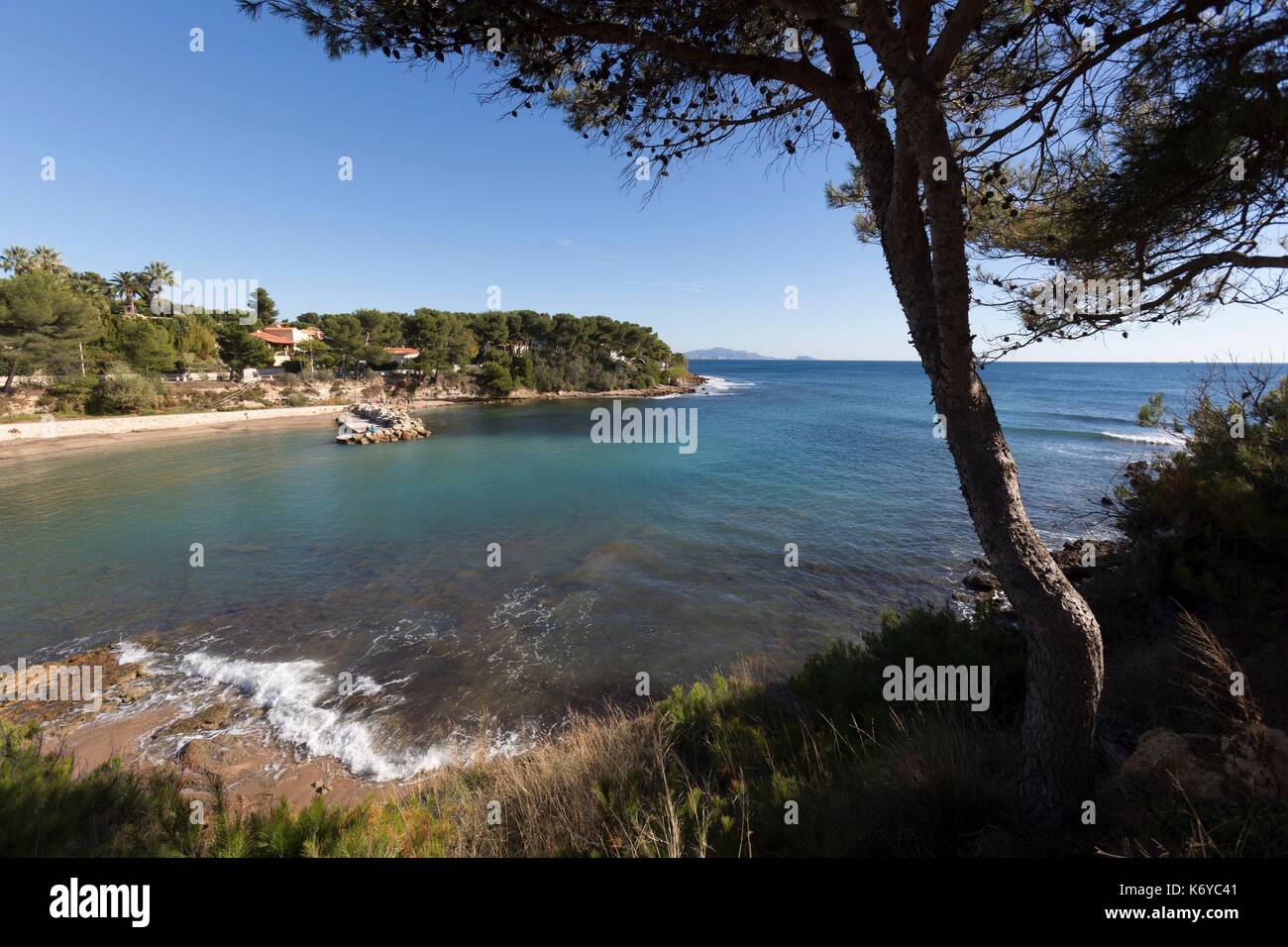 France, Bouches du Rhone, blue coast, Carry le Rouet, Rouet Beach Stock ...