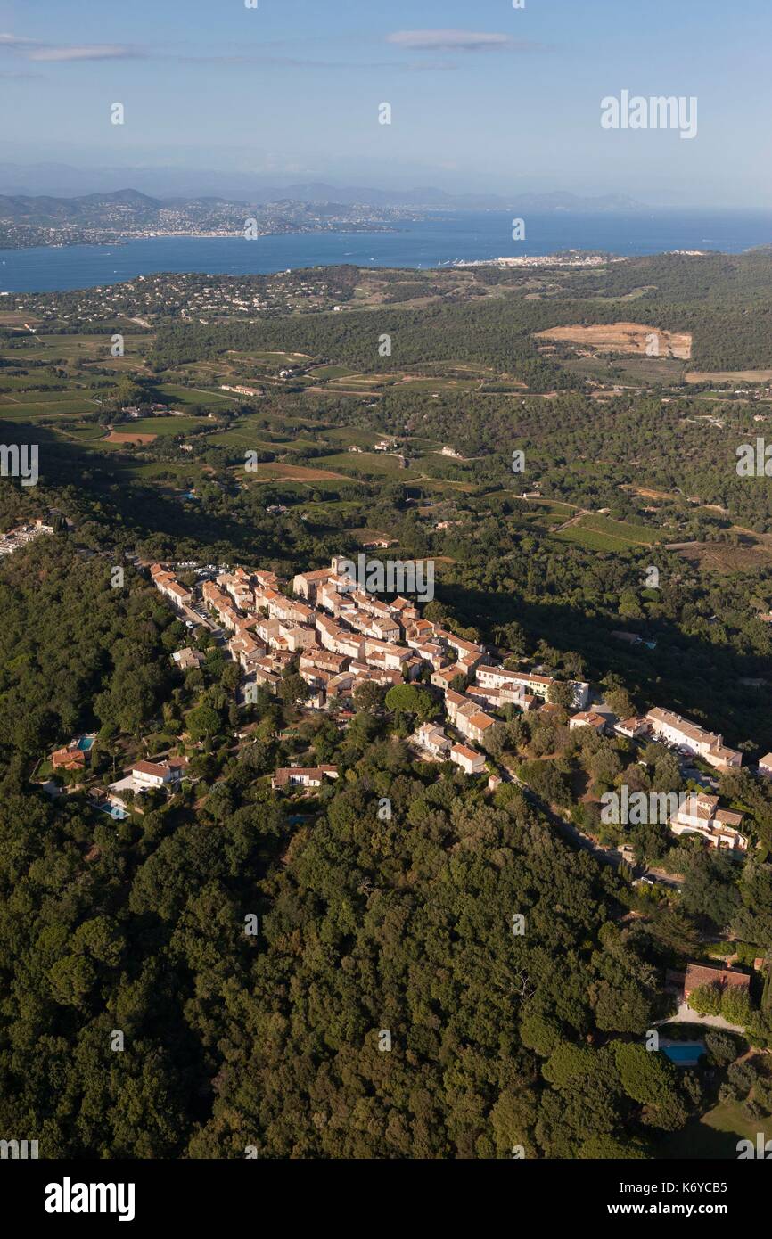 France, Var, Gulf of Saint Tropez, Gassin (aerial view Stock Photo - Alamy
