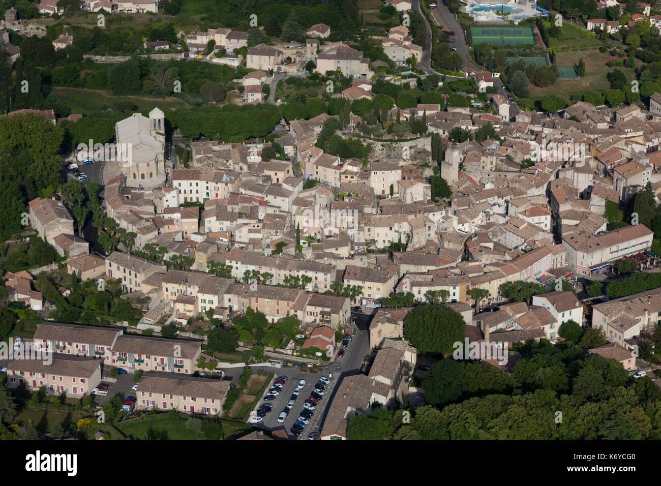 France, Vaucluse, village of Malaucene, at the foot of Mont Ventoux ...