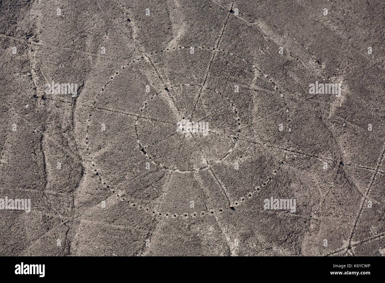 Peru, Ica region, Palpa valley, Nazca or Nasca lines, geoglyph Stock ...