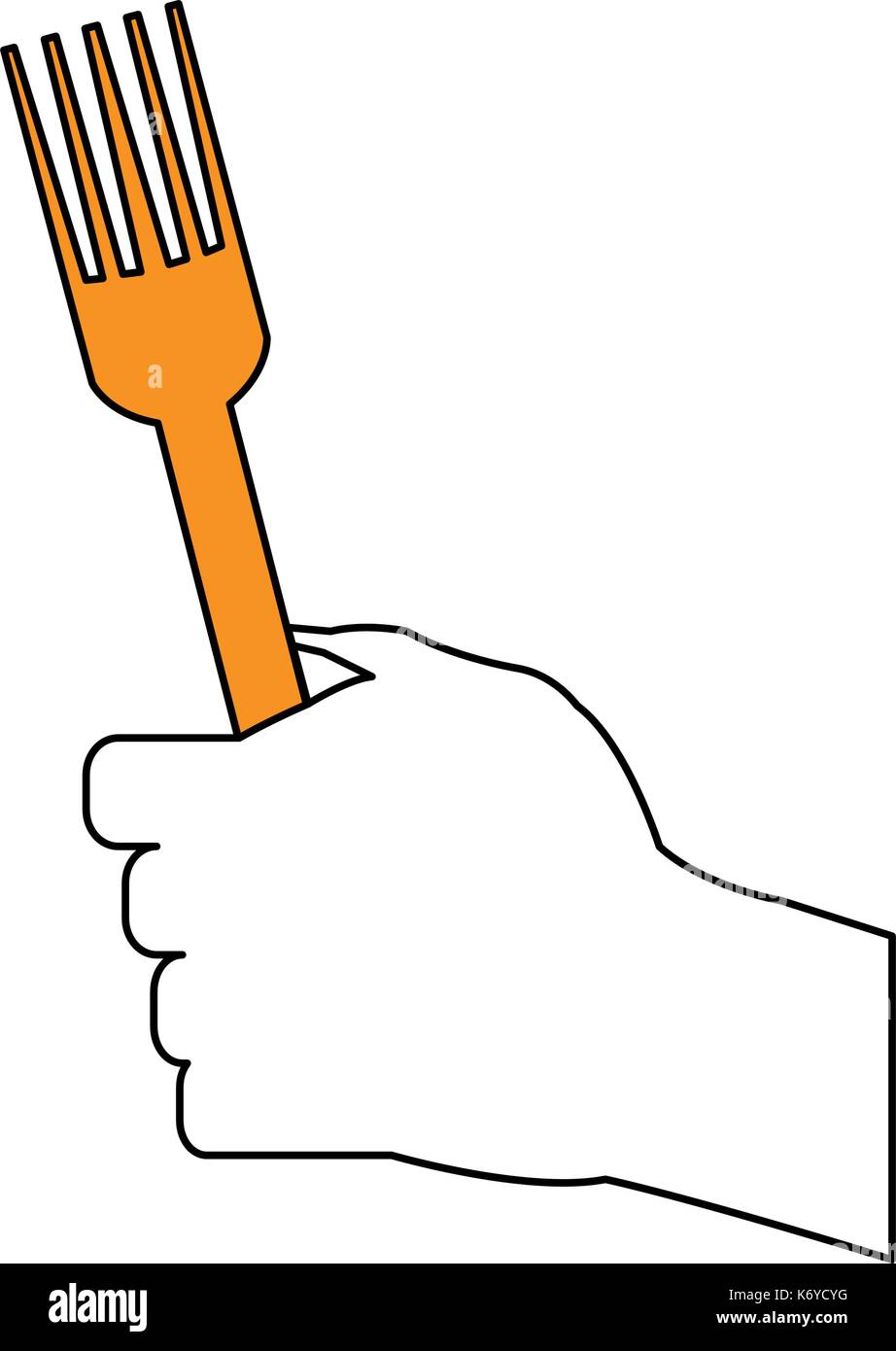 hand holding fork icon image Stock Vector Image & Art - Alamy