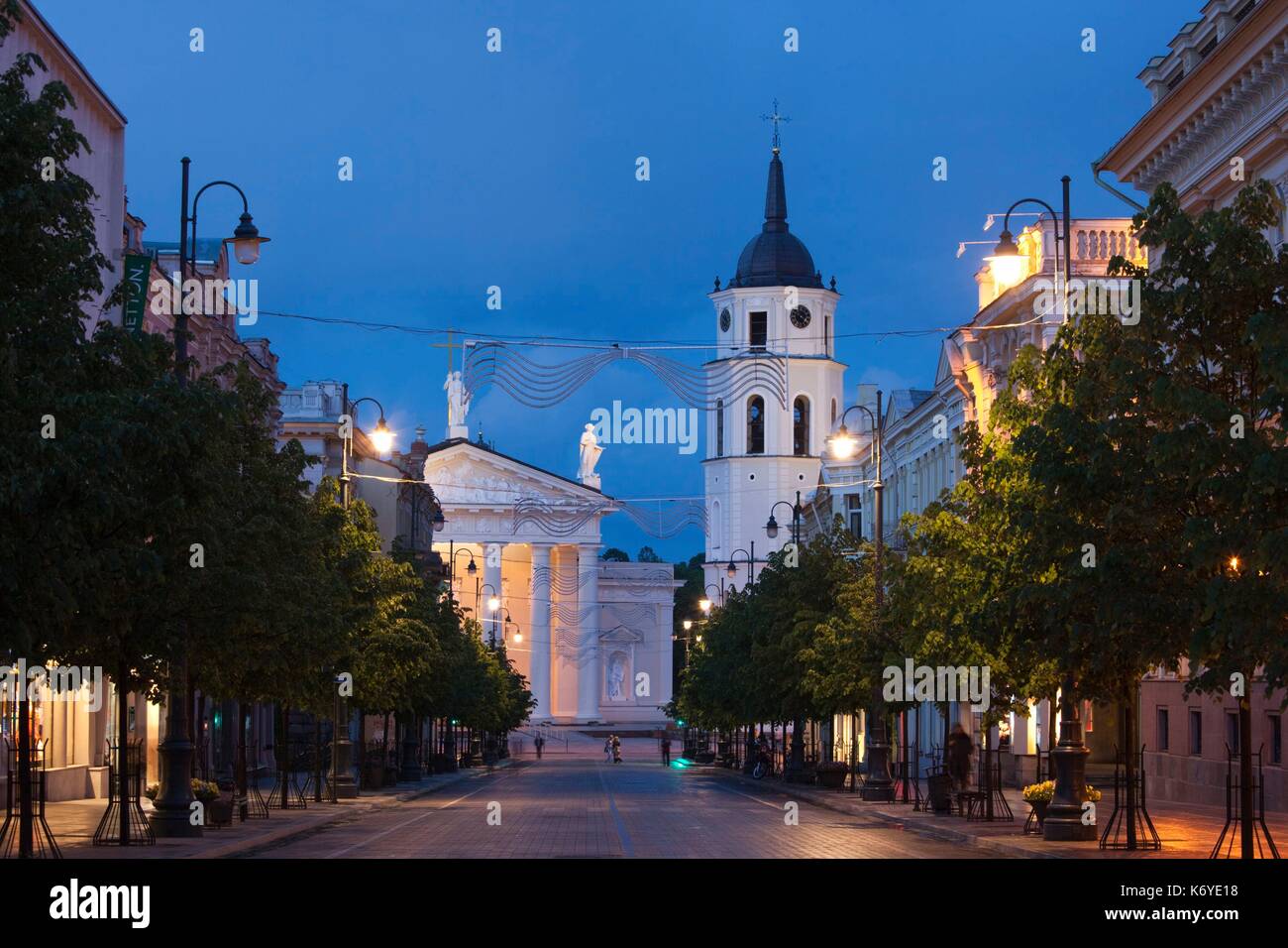 Lithuania, Vilnius, Vilnius Cathedral, evening Stock Photo - Alamy