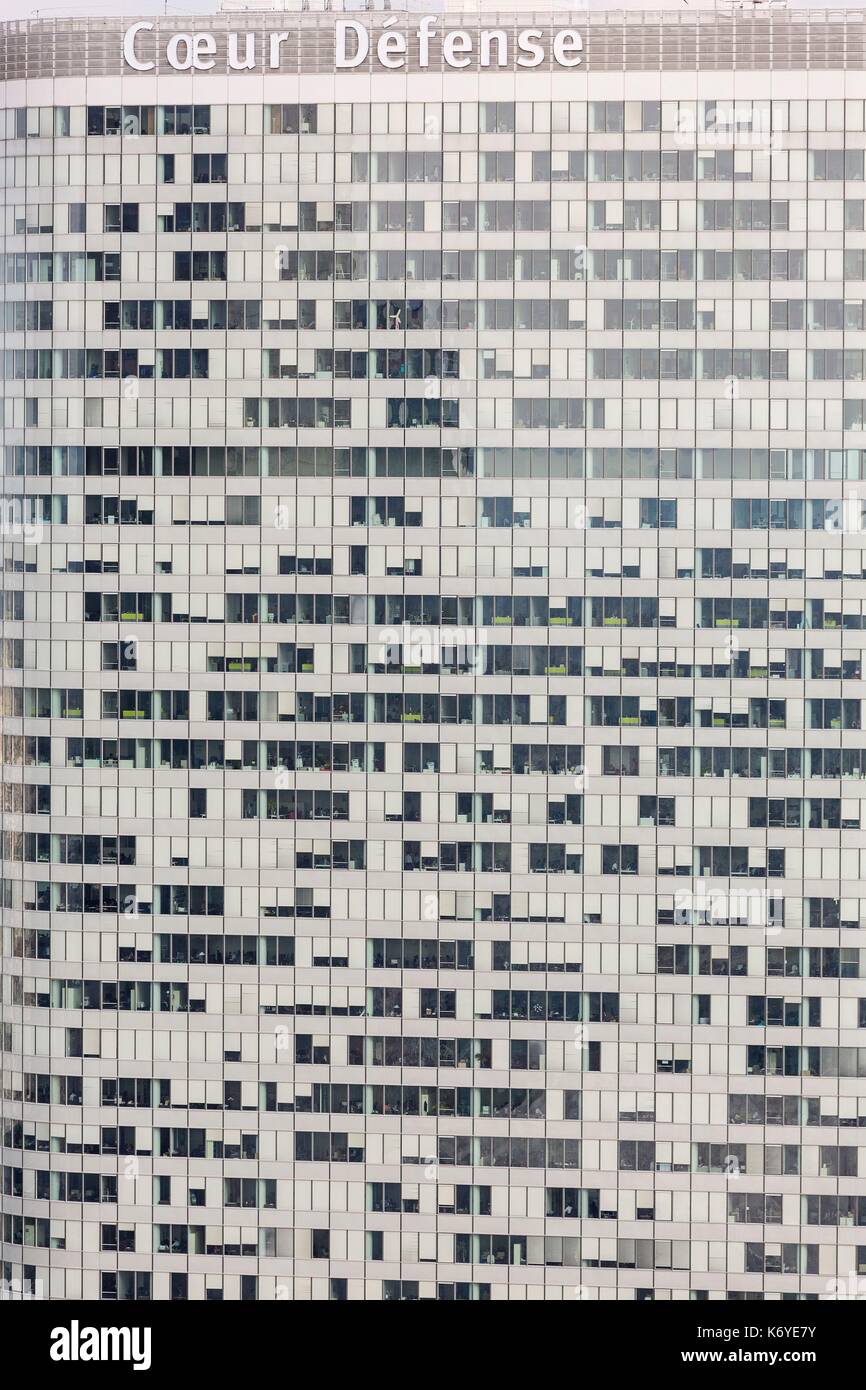 France, Hauts de Seine, La Defense, building Coeur Defense (2001) of ...